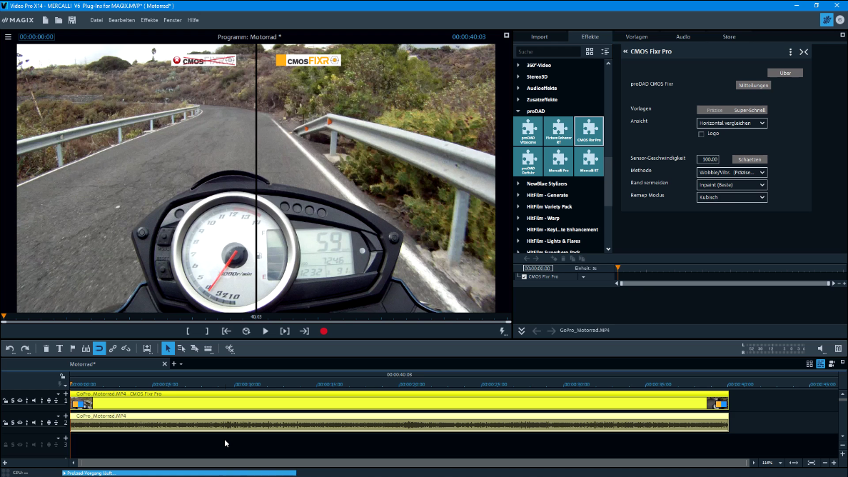 MAGIX und proDAD Mercalli V6 - VitaScene V5 - ReSpeedr