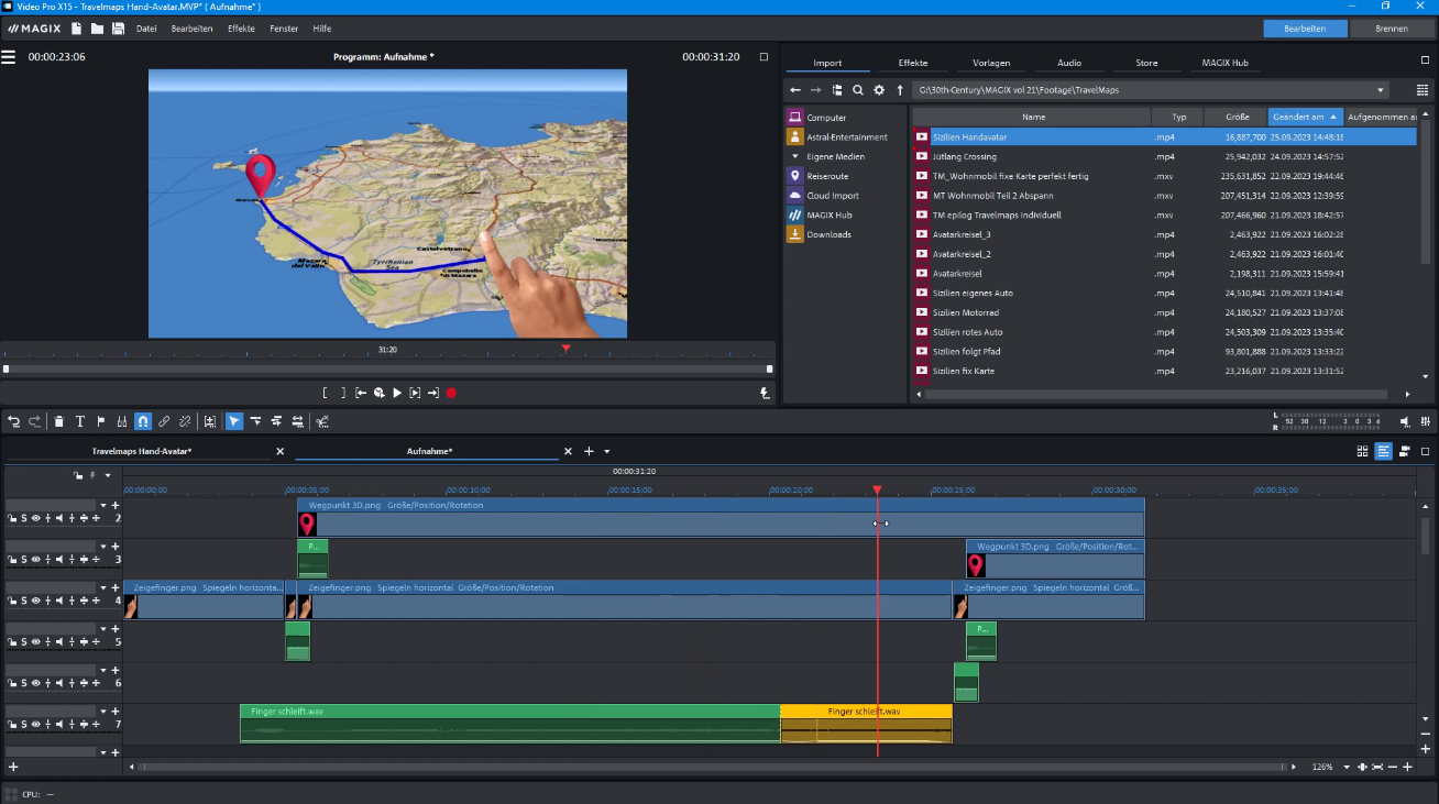 MAGIX Travel Maps in Action